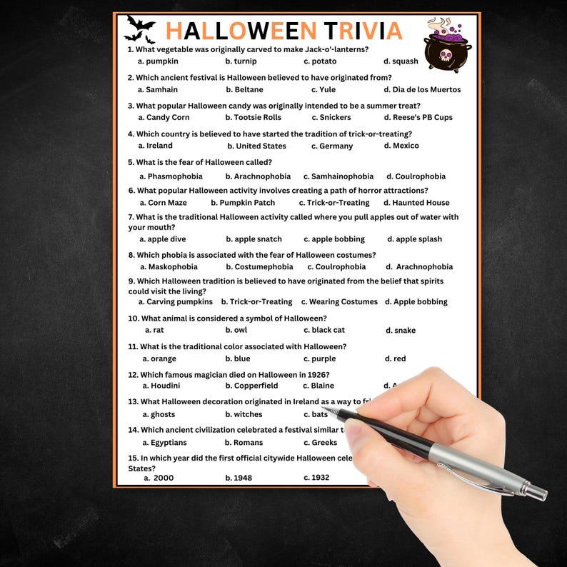 Halloween Trivia | Halloween Trivia Questions | Halloween Trivia Quiz ...