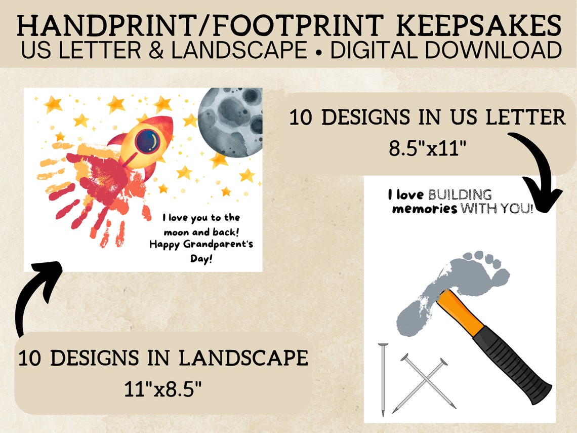 Granparents Day Handprint Craft Bundle Grandparents Day Craft Printable ...