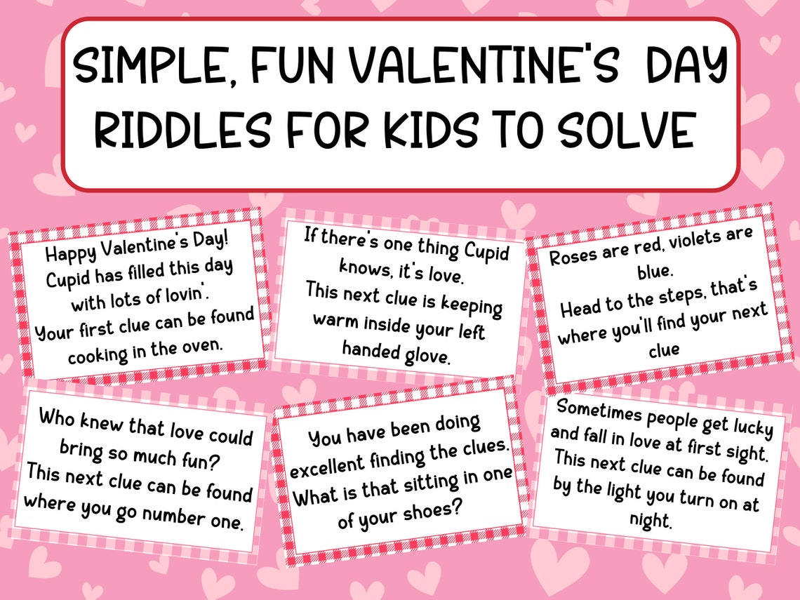 Indoor Valentines Day Scavenger Hunt丨valentines Treasure - Etsy