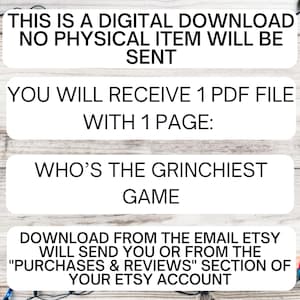 Who's the Grinchiest丨who is the Grinchiest丨grinchmas Printable Game丨printable Grinch Party Game丨 ...