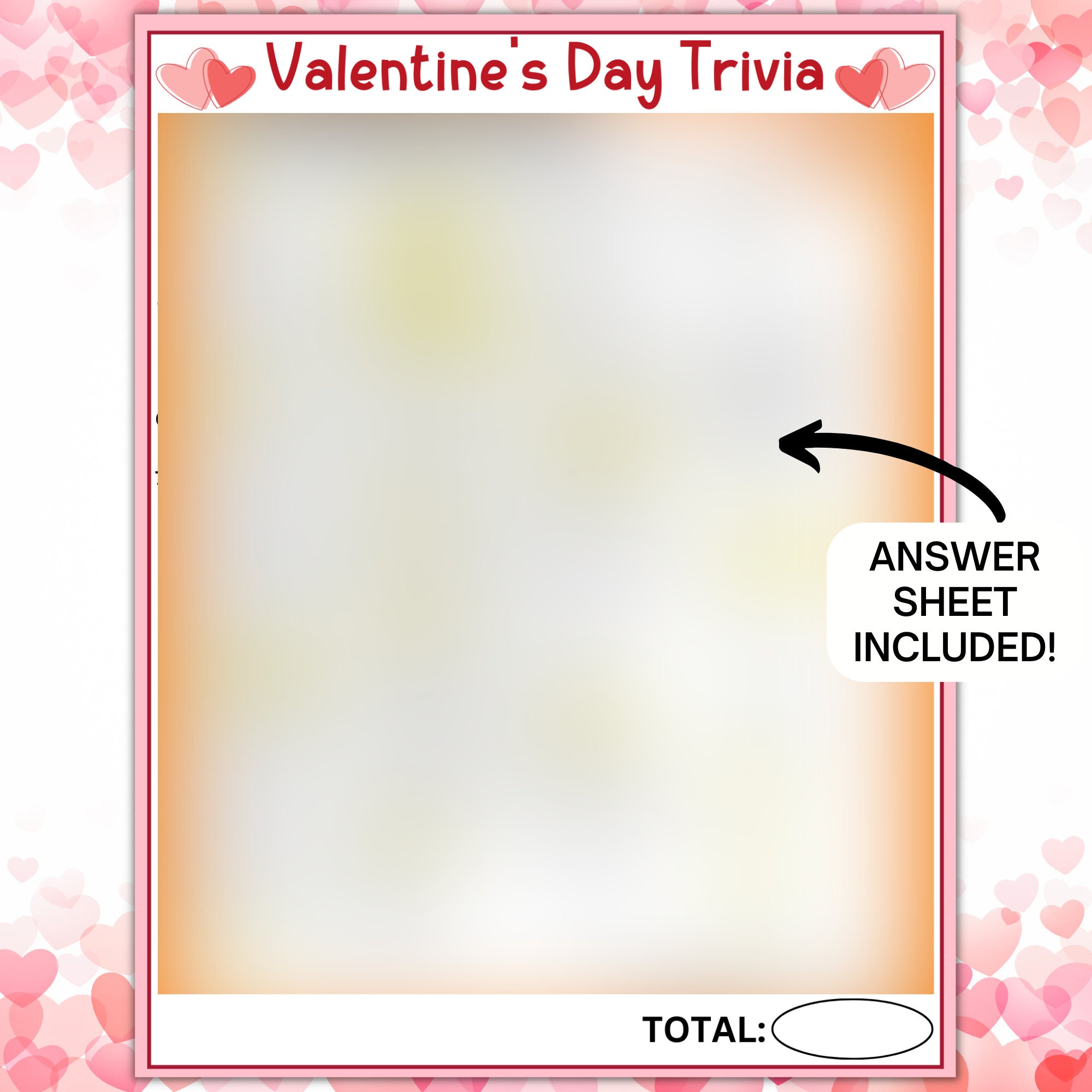 Valentines Day Trivia Game丨valentines Trivia Game丨valentines Day Game丨 ...