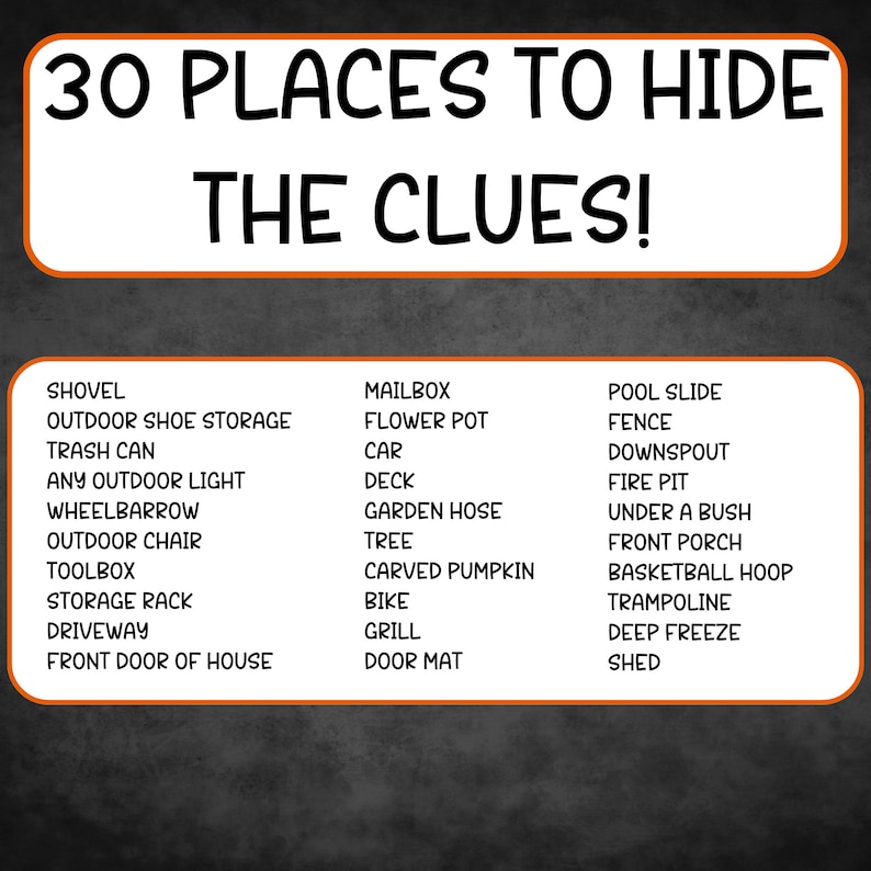 Halloween Scavenger Hunt for Kids丨outdoor Treasure Hunt丨scavenger Hunt ...