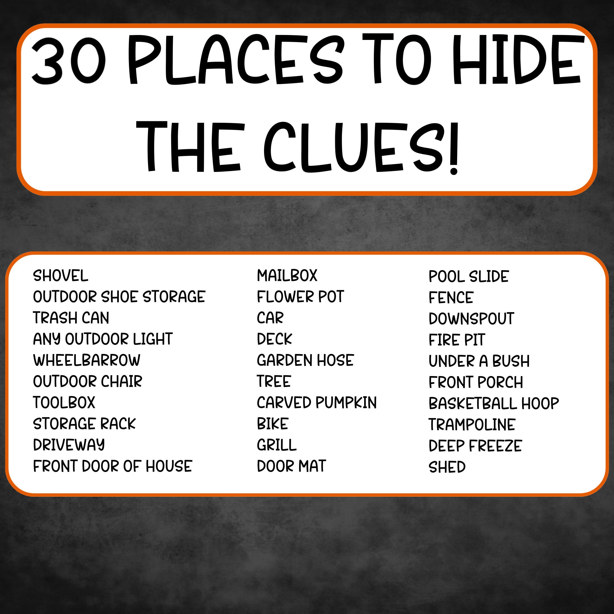Halloween Scavenger Hunt for Kids丨outdoor Treasure Hunt丨scavenger Hunt ...