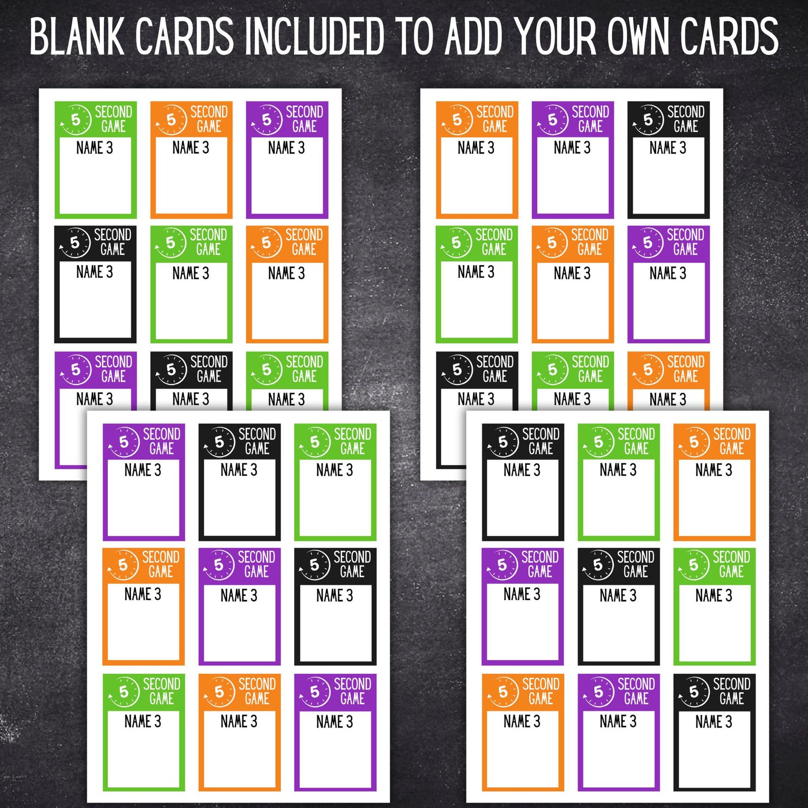 Halloween 5 Second Game | Printable Halloween Game | Halloween Activity ...