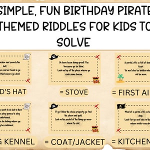 Indoor Birthday Treasure Hunt - Pirate Theme | Birthday Scavenger Hunt ...