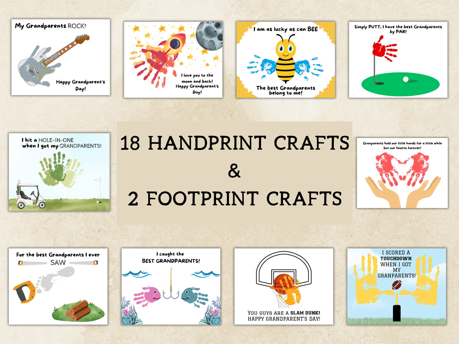 Granparents Day Handprint Craft Bundle | Grandparents Day Craft ...
