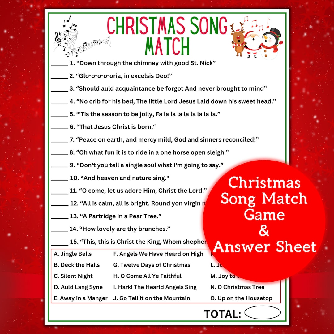 Christmas Song Trivia Game | Christmas Music Trivia | Christmas Carol ...