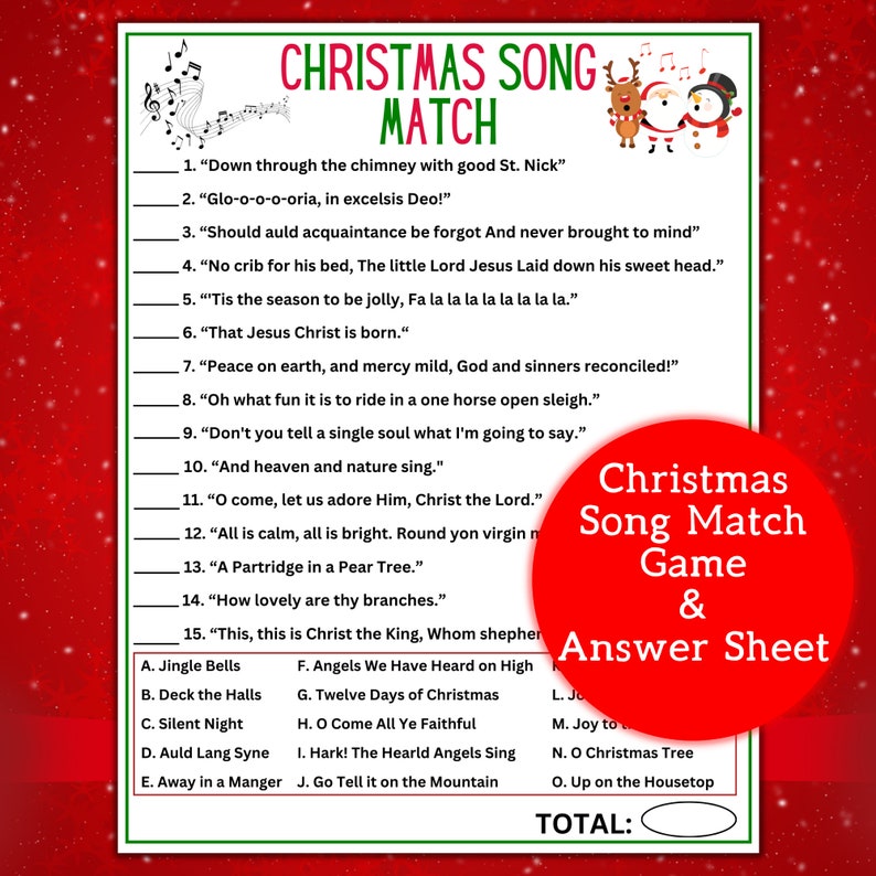 Christmas Song Trivia Game | Christmas Music Trivia | Christmas Carol ...