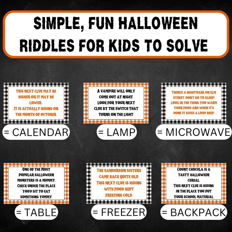 Halloween Scavenger Hunt for Kids丨indoor Treasure Hunt丨scavenger Hunt ...