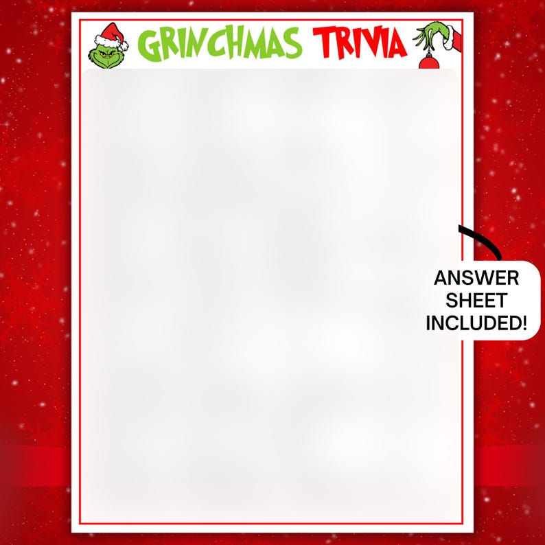 Grinch Trivia Game Printable | Christmas Trivia Game | Grinchmas Games ...