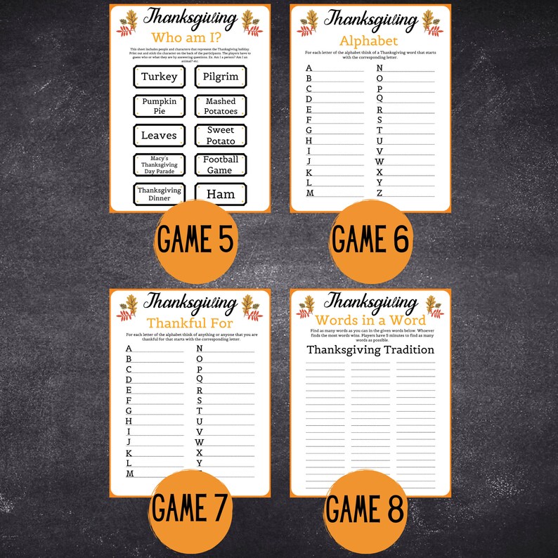 Thanksgiving Game Bundle, Thanksgiving Games Printable, Thanksgiving ...