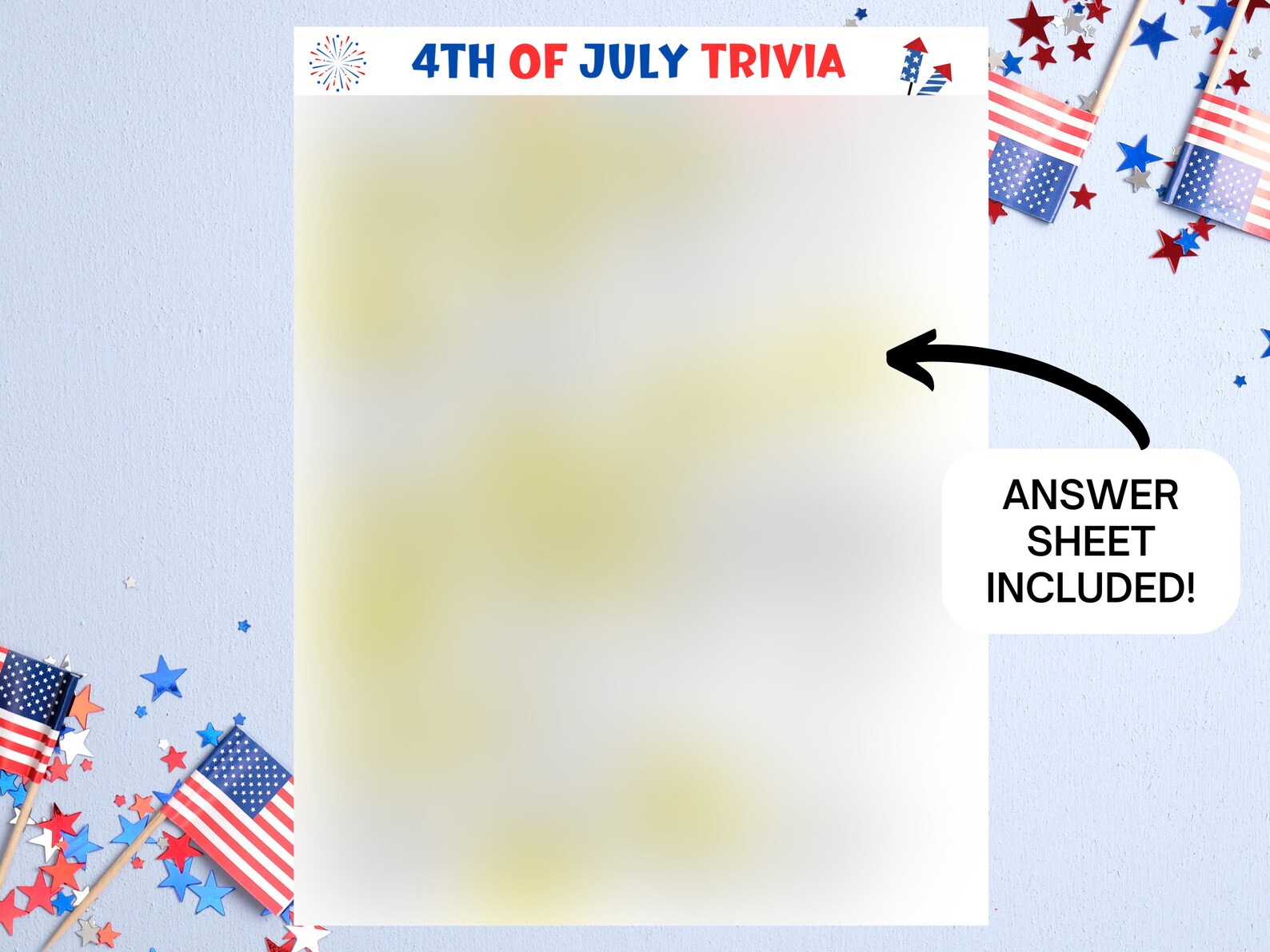 Printable USA Trivia Game | Independence Day Trivia Printable | 4th of ...