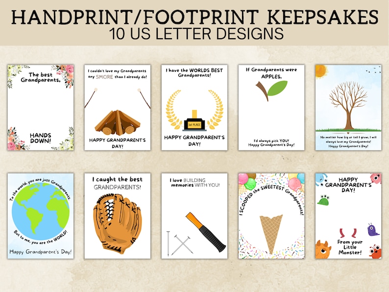 Granparents Day Handprint Craft Bundle | Grandparents Day Craft ...