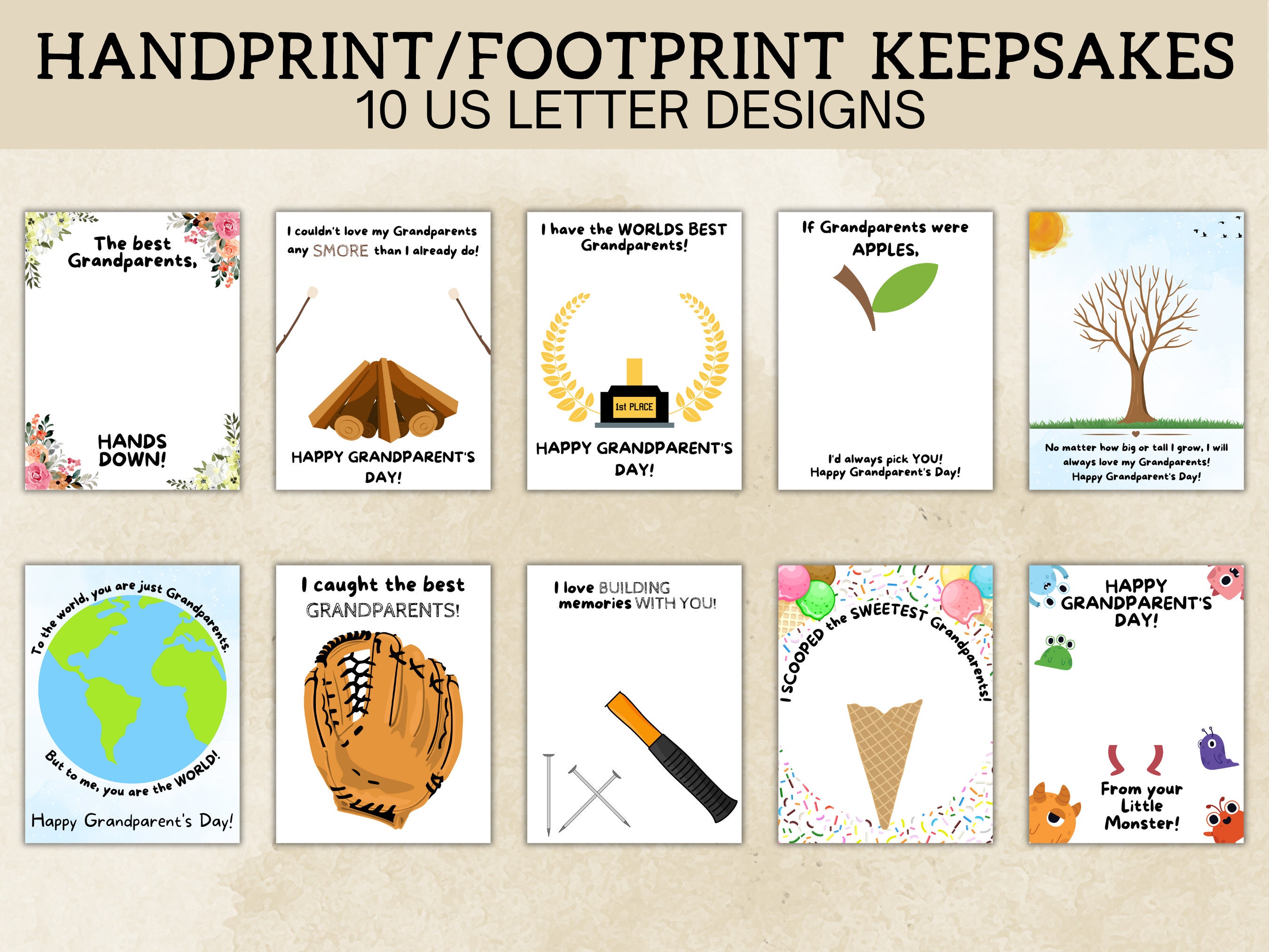 Granparents Day Handprint Craft Bundle | Grandparents Day Craft ...