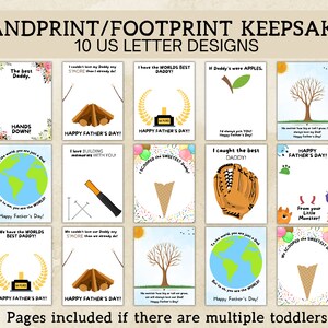 Fathers Day Handprint Craft Bundle | Fathers Day Art Craft Printable ...