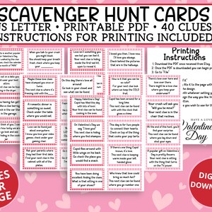 Indoor Valentine’s Day Scavenger Hunt丨valentine’s Treasure Hunt丨 ...