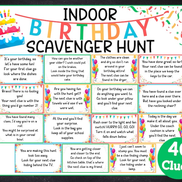 Scavenger Hunt Riddles - Etsy