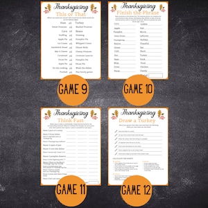 Thanksgiving Game Bundle, Thanksgiving Games Printable, Thanksgiving ...