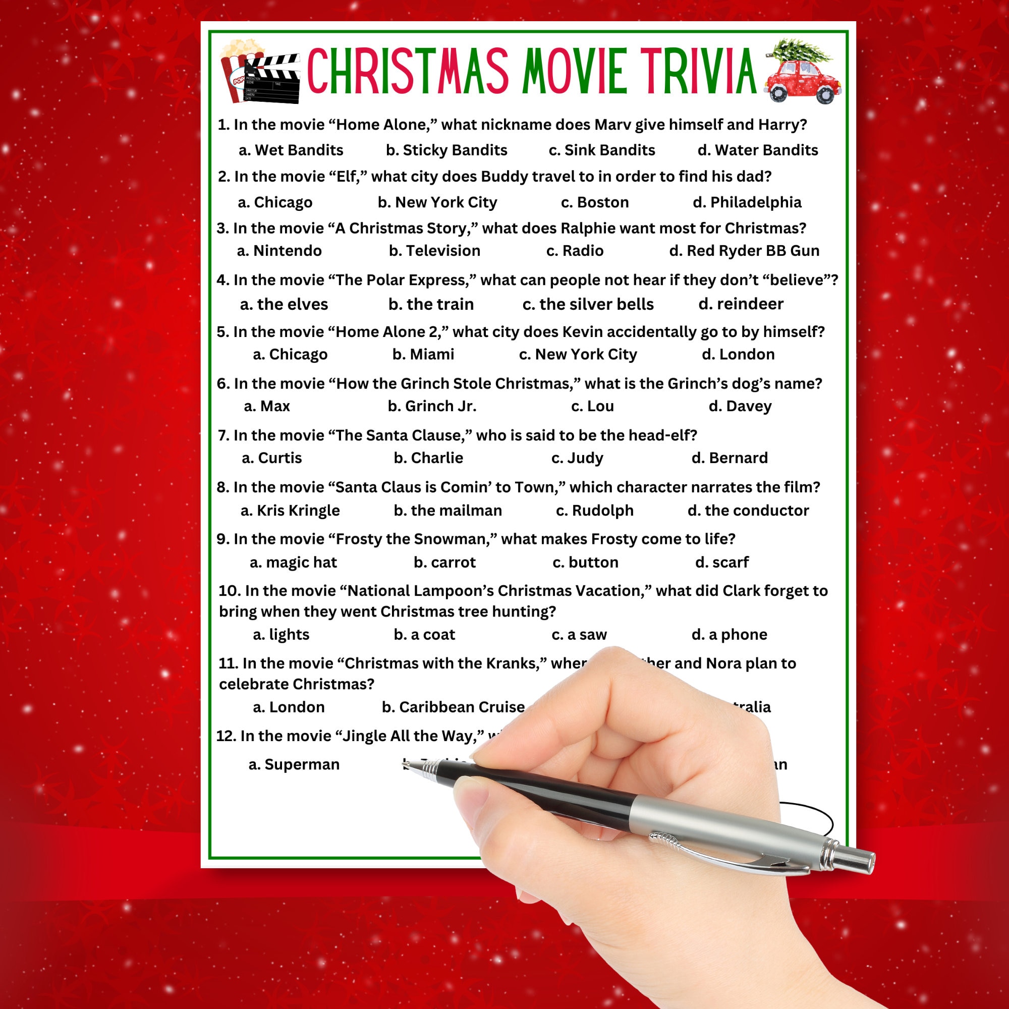 Christmas Movie Trivia | Christmas Movie Trivia Game | Christmas Party ...