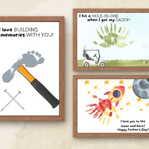 Fathers Day Handprint Craft Bundle | Fathers Day Art Craft Printable ...