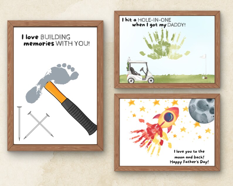 Fathers Day Handprint Craft Bundle Fathers Day Art Craft Printable ...