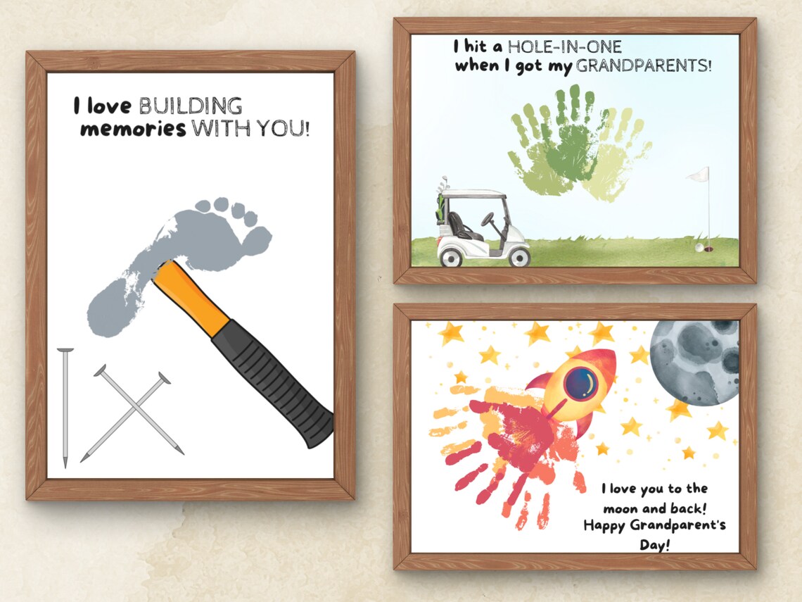 Granparents Day Handprint Craft Bundle Grandparents Day Craft Printable ...