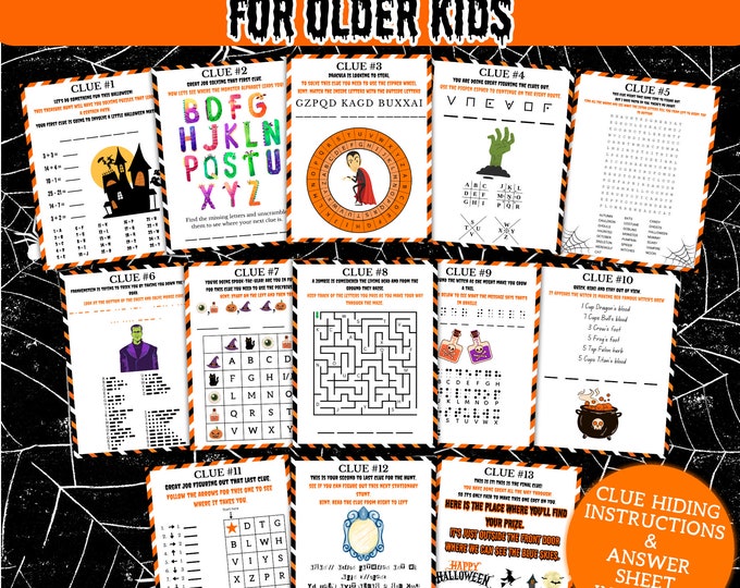 Halloween Scavenger Hunt for Kids丨outdoor Treasure Hunt丨scavenger Hunt ...