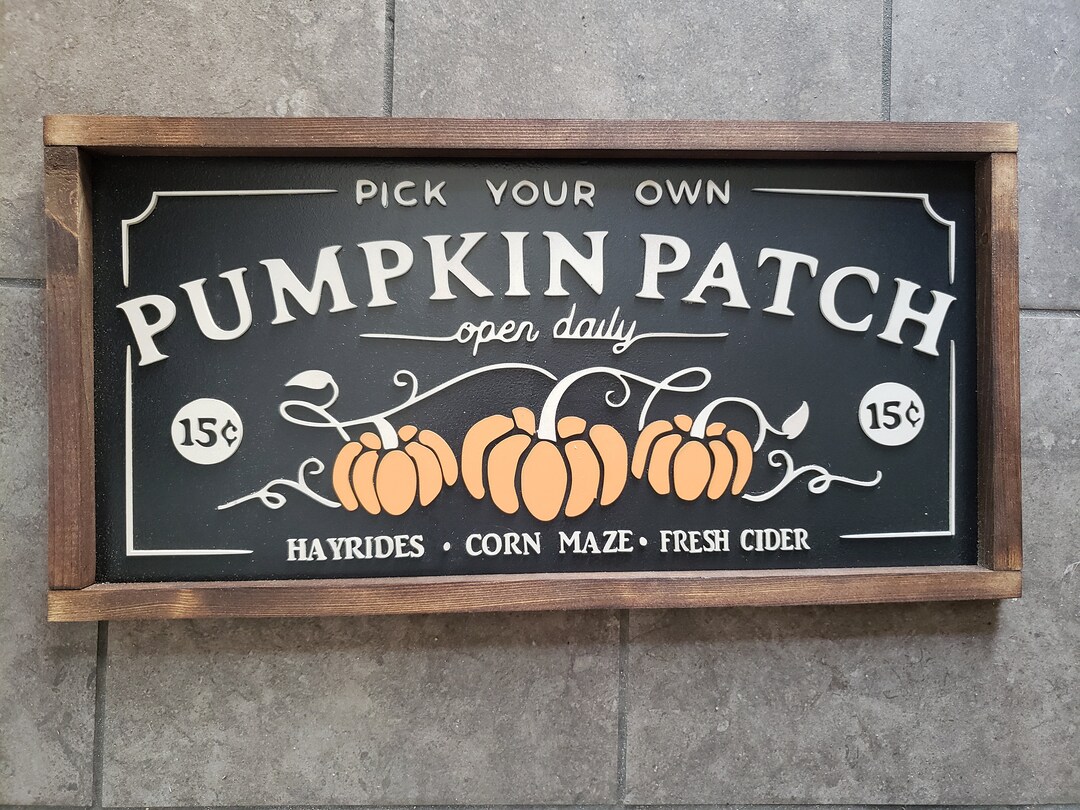 10x18 Farm Fresh Pumpkin Patch Fall Sign - Etsy