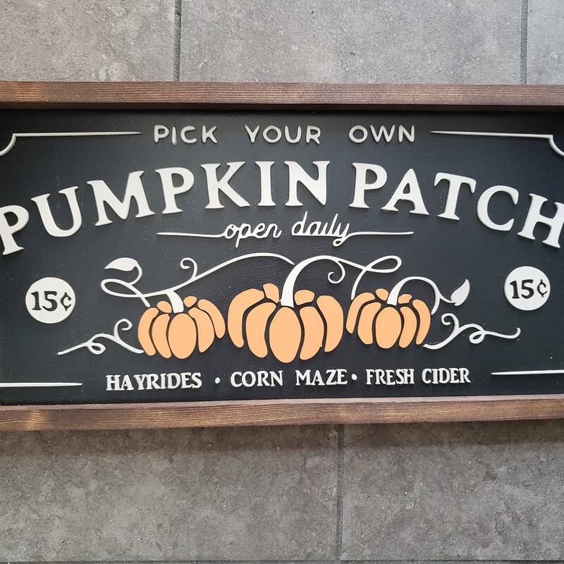 Wooden Pumpkin Sign - Etsy