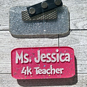 Personalized Acrylic Name Tags - Etsy