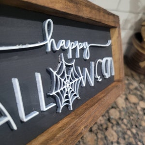 12x5 Happy Halloween Spider Web Sign - Etsy