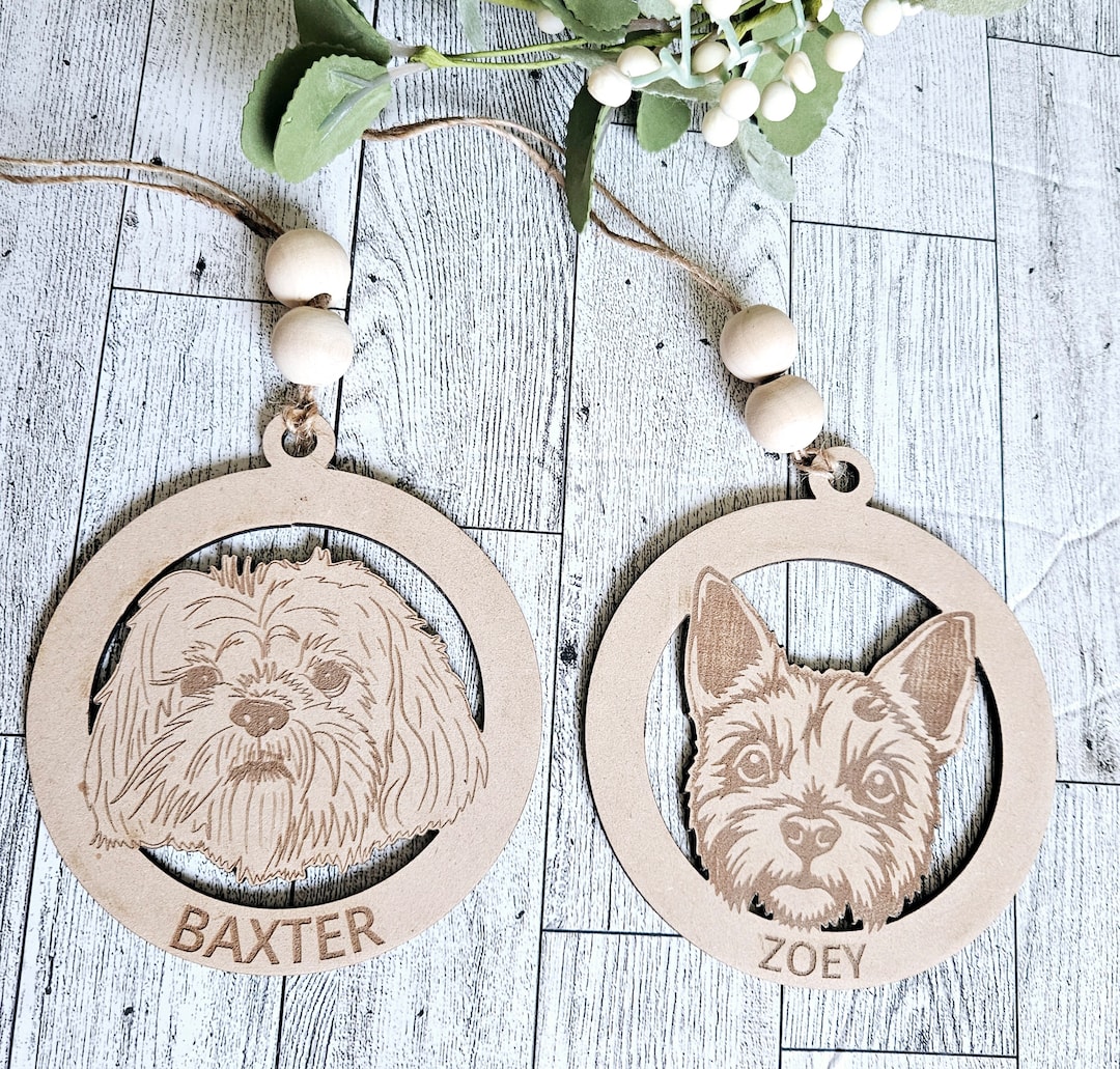 Personalized Dog Breed Laser Engraved Ornament - Etsy