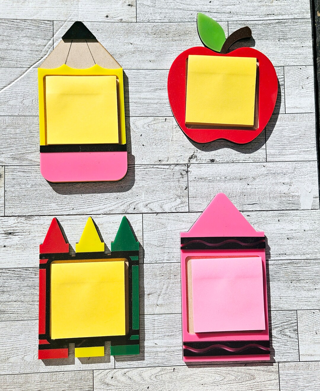 Teacher Themed Acrylic Sticky Note Holders - Etsy