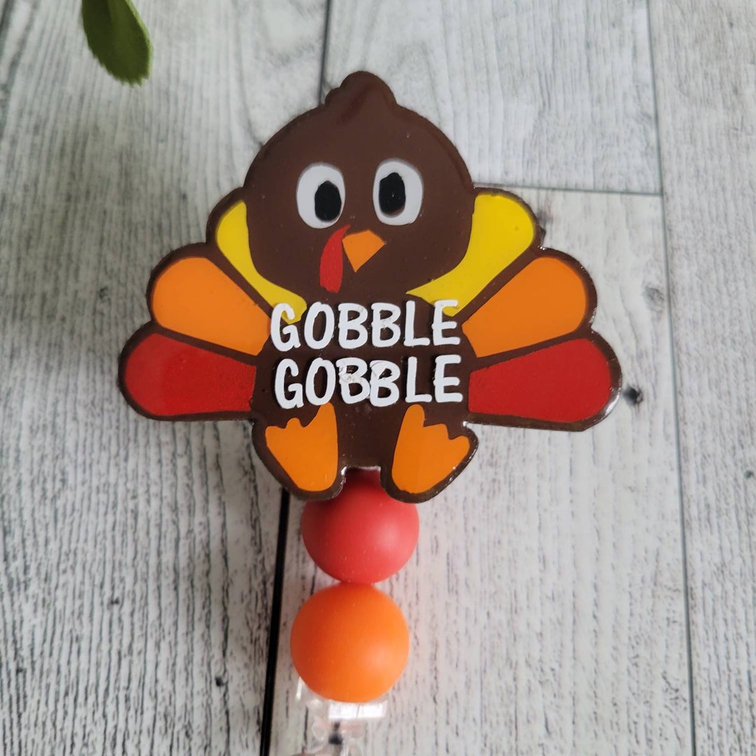 Turkey Thanksgiving Badge Reel - Etsy