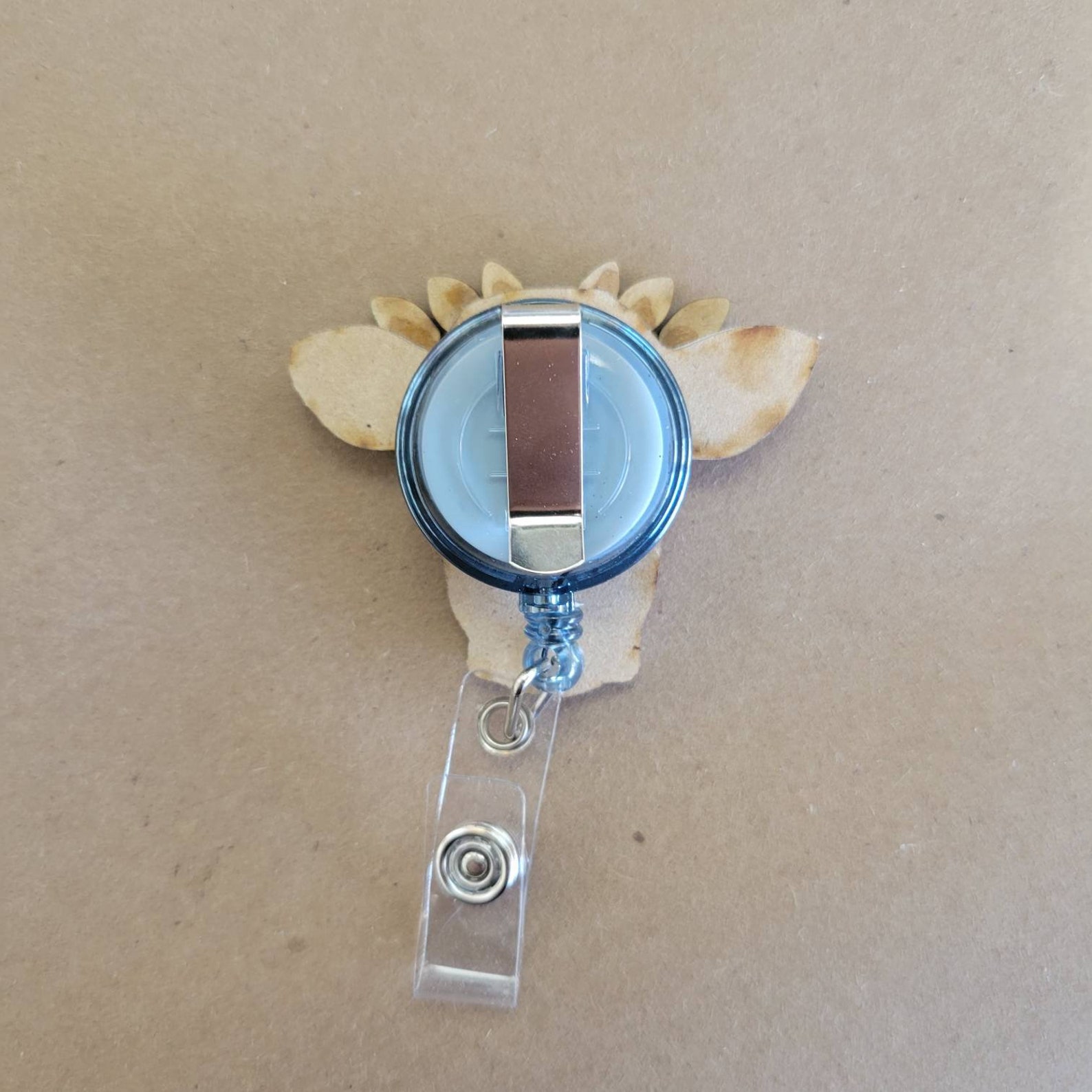 Shiplap Cow Head Badge Reel | Etsy