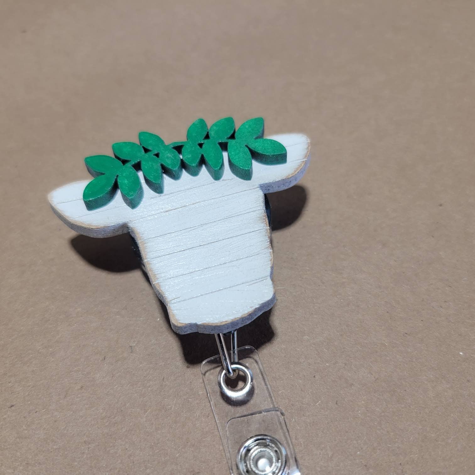 Shiplap Cow Head Badge Reel | Etsy