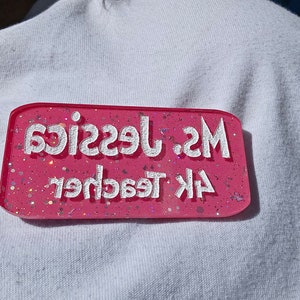 Personalized Acrylic Name Tags - Etsy