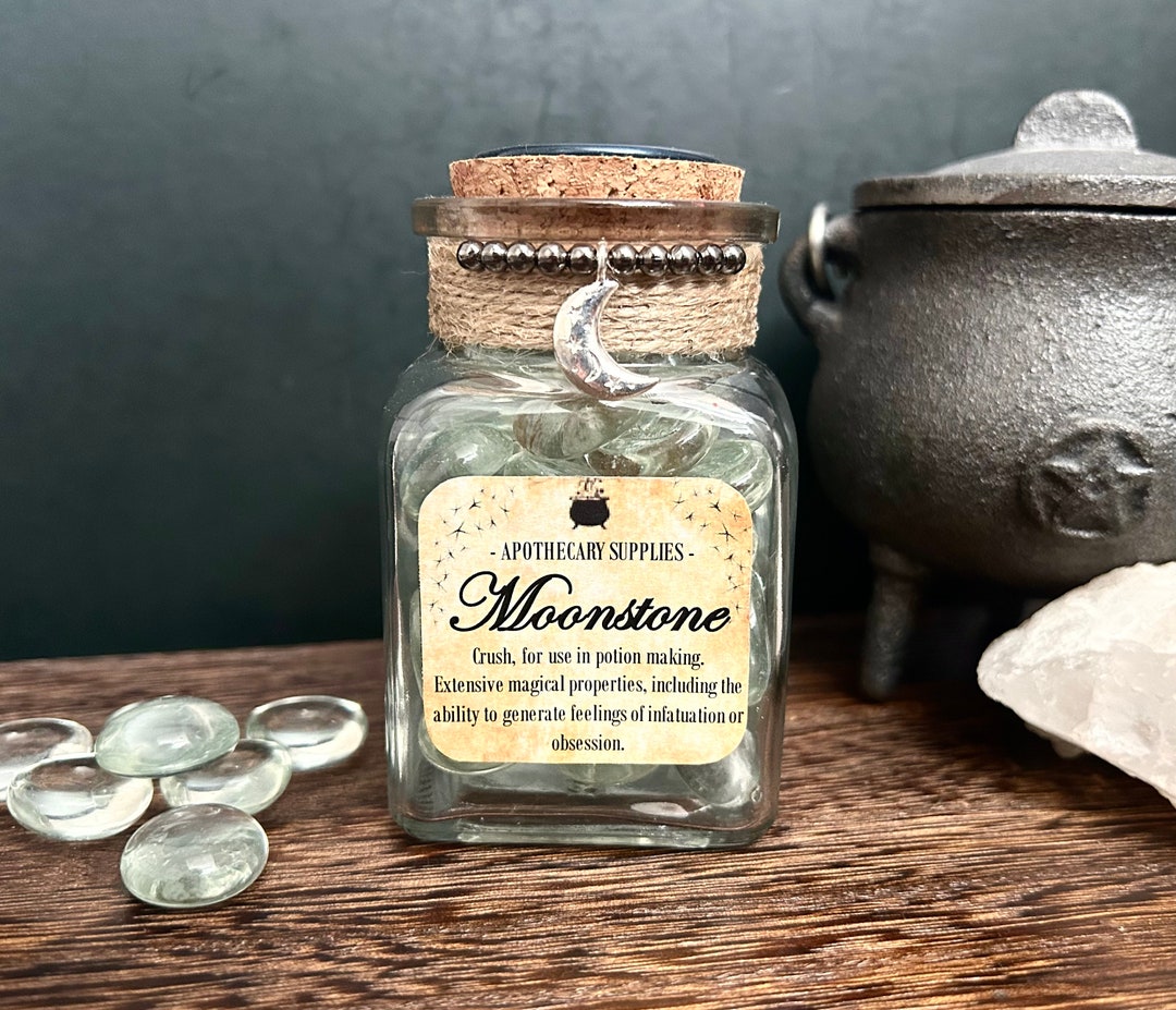 Moonstone Replica Potions Bottle Potion Ingredient Witchy Magical Decor ...