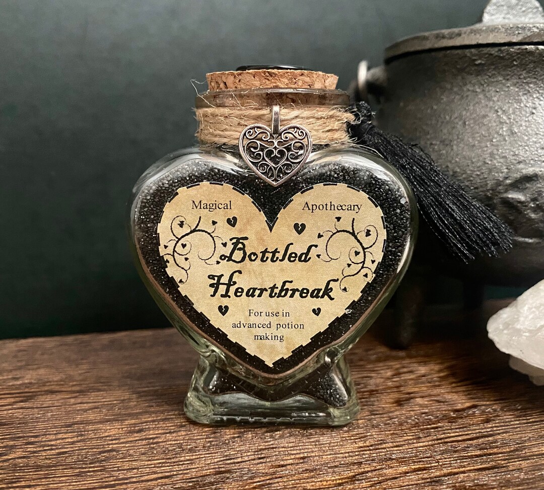 Bottled Heartbreak Potion - Magical Dark Potions Bottle Replica ...