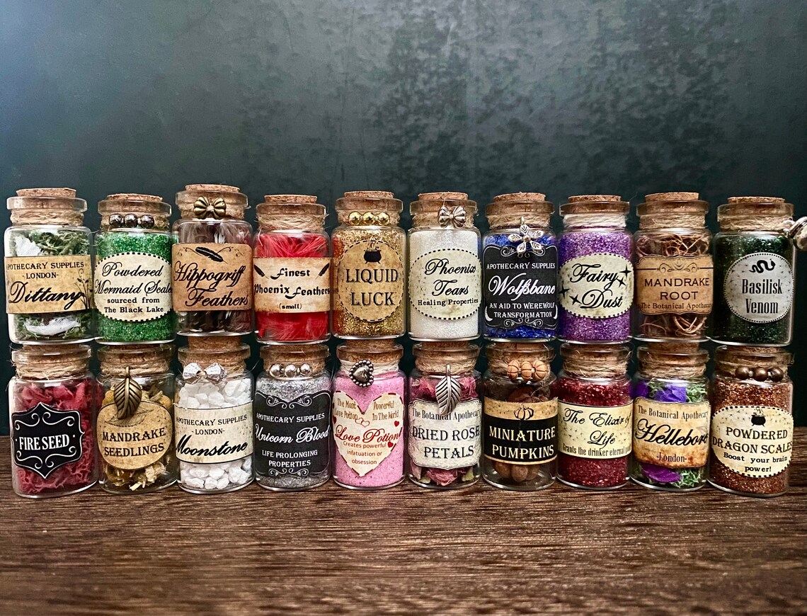 Magical Apothecary Miniature Potions Replicas decorative - Etsy