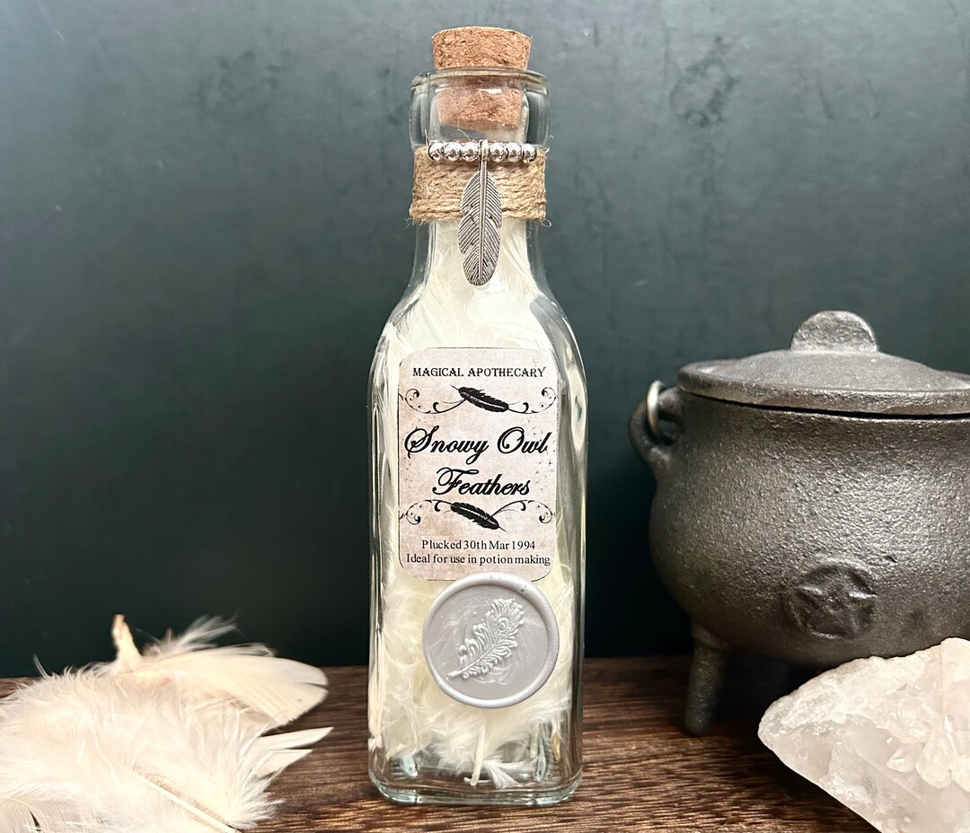 Snowy Owl Feathers - Magical Potions Ingredient Replicas - Decorative ...