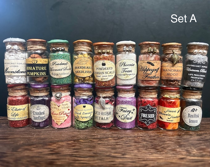 Magical Apothecary Miniature Potions Replicas -decorative Glass Potion ...