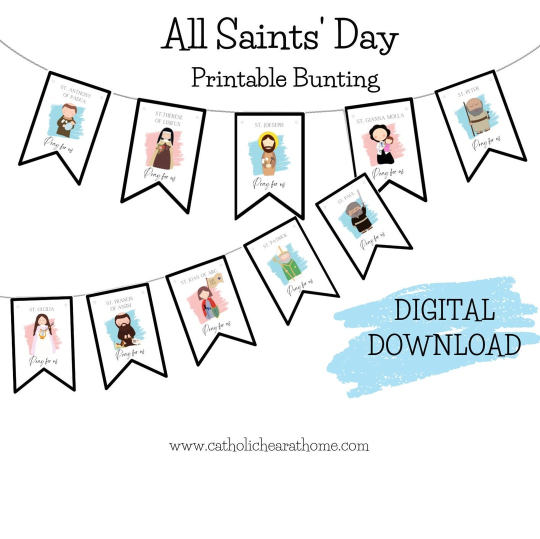 All Saints' Day Bunting Printable Digital Download - Etsy