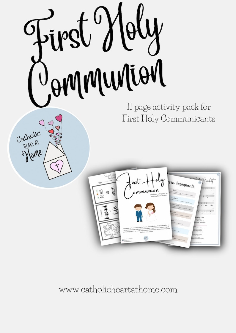 First Holy Communion Activity Pack - Etsy