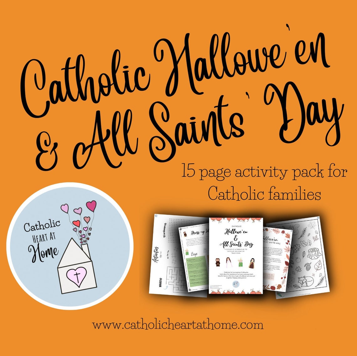 Catholic Halloween and All Saints Day Activity Pack - Etsy