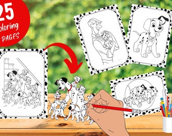 101 dalmatians characters coloring pages