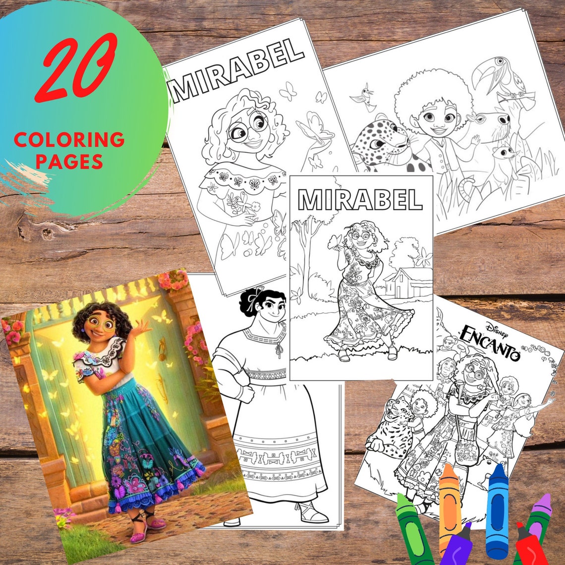 ENCANTO Mirabel Coloring Pages for Kids Printable Pdf Files Print and ...