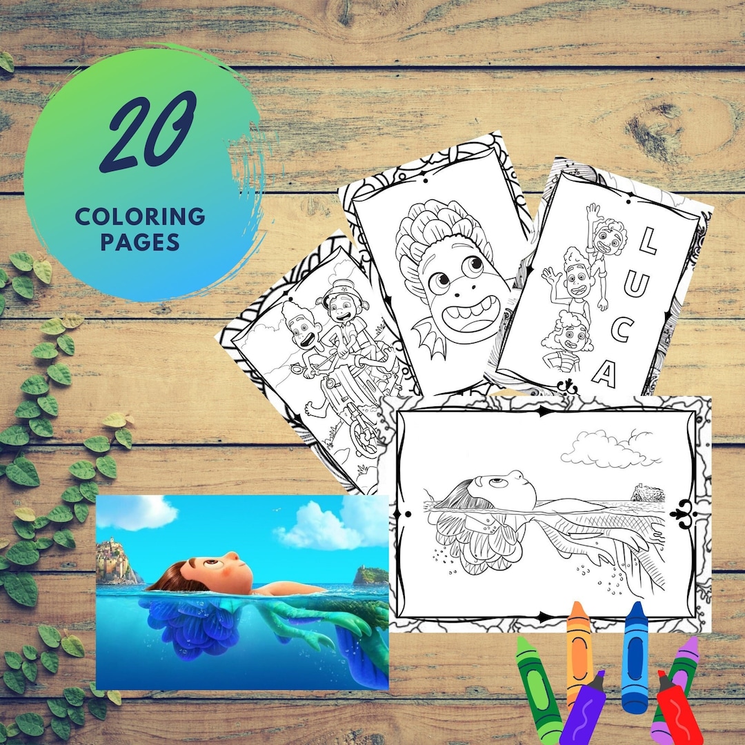 Luca Coloring Pages for Kids Printable Pdf Files Print and Color ...