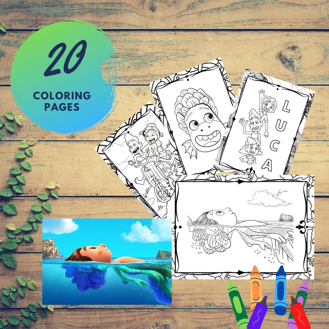 Luca Coloring Pages for Kids Printable Pdf Files Print and Color ...