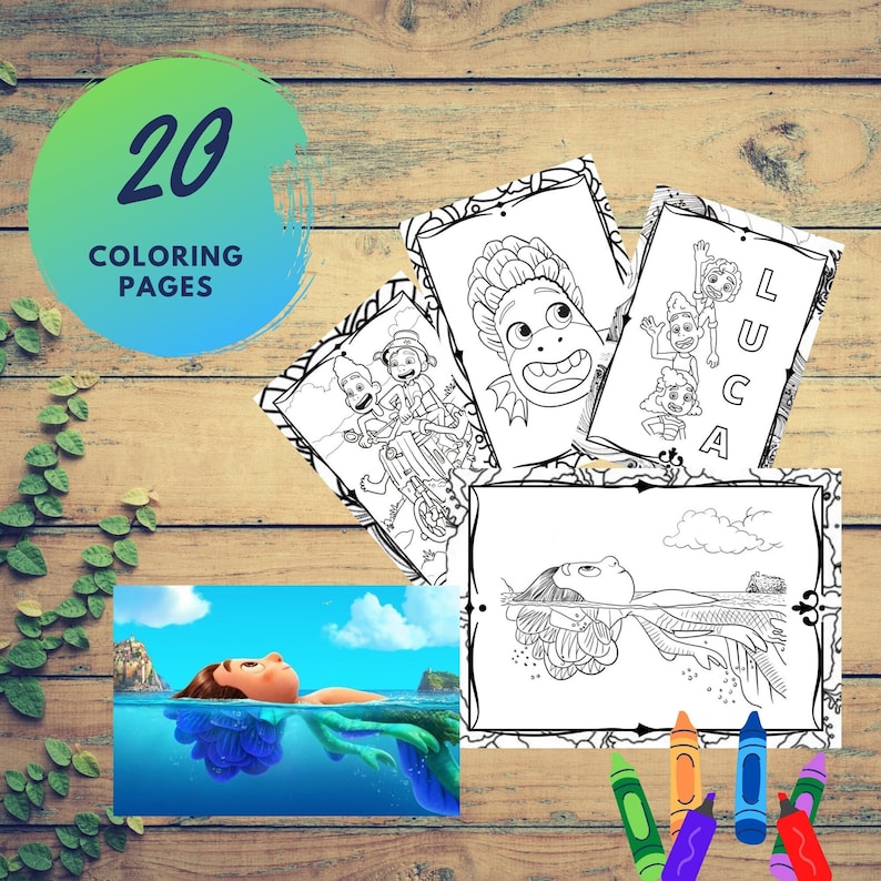 Luca Coloring Pages for Kids Printable Pdf Files Print and Color ...
